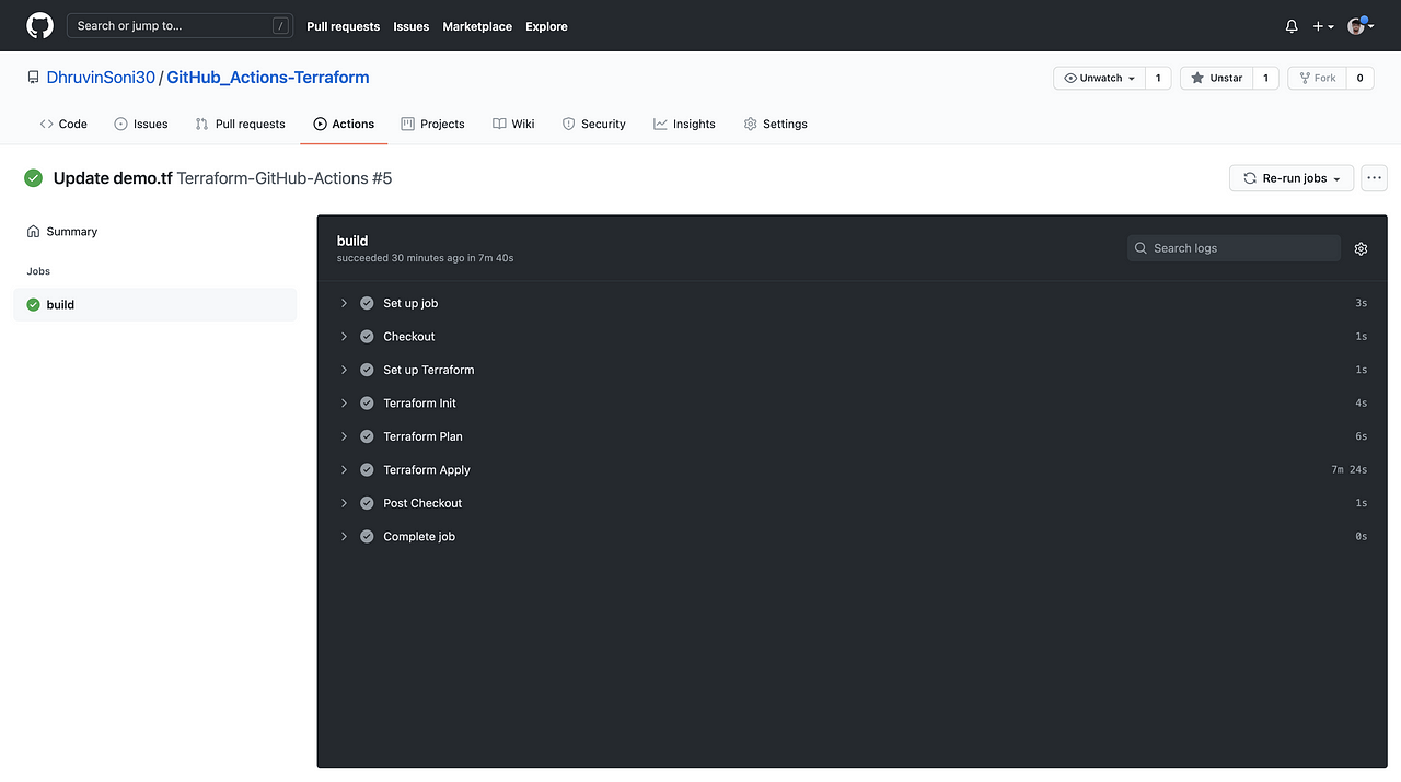 Create Various Resources On Aws Using Terraform And Github Actions By