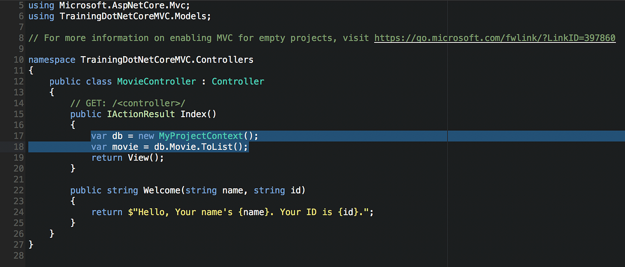 Aspnet Core Mvc Workshop02 การ Select ข้อมูลจาก Database ด้วย Model และแสดงข้อมูลด้วย Table