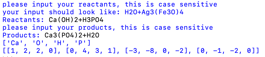 Balancing Chemical Equations With Python By Mohammad Ali Bandzar The Startup Medium