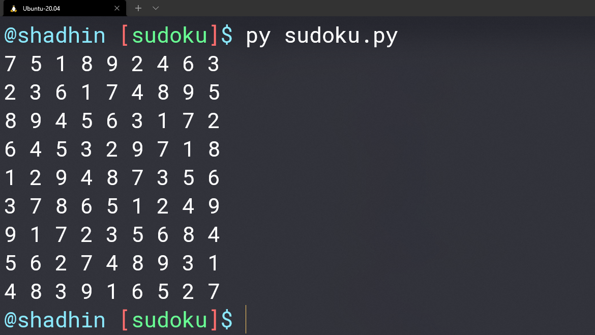 Solve A Sudoku Puzzle Using Backtracking In Python By Fahadul Shadhin Jul 2021 Python In 0818