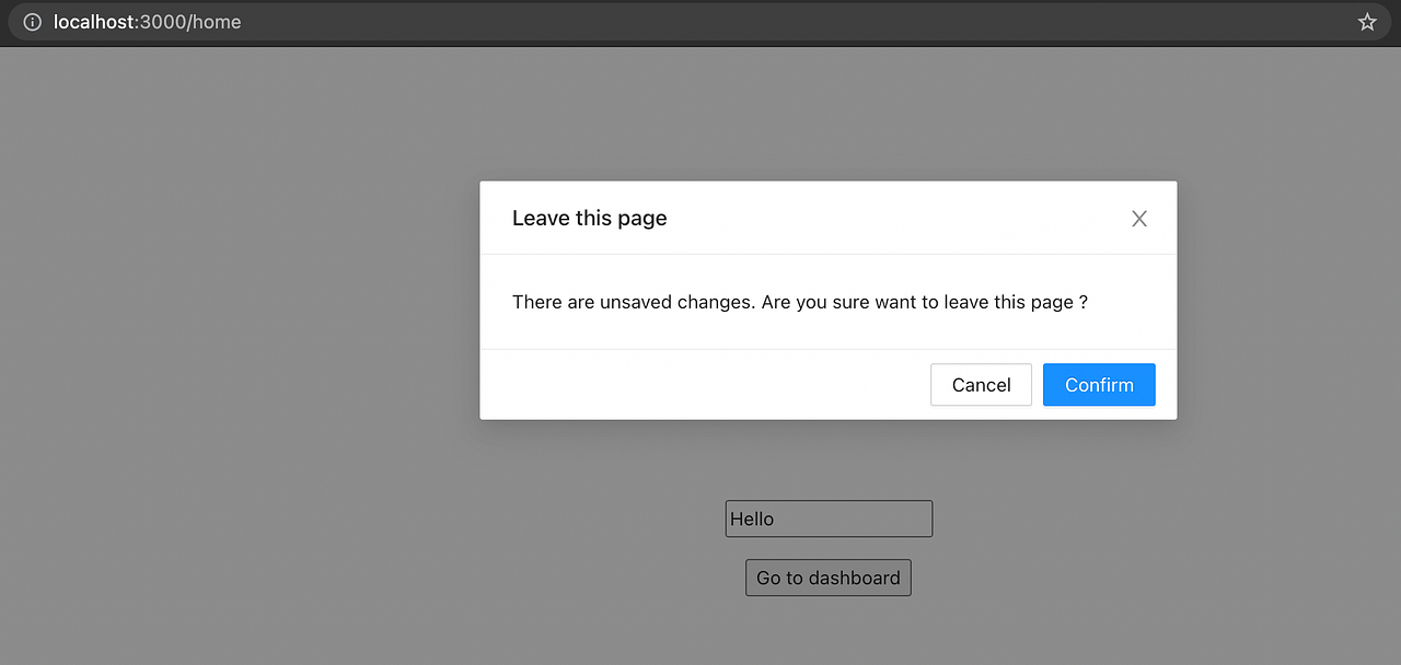 Custom React Router Prompt. How to implement the custom prompt on… | by Yadhunandan S | Nerd For ...