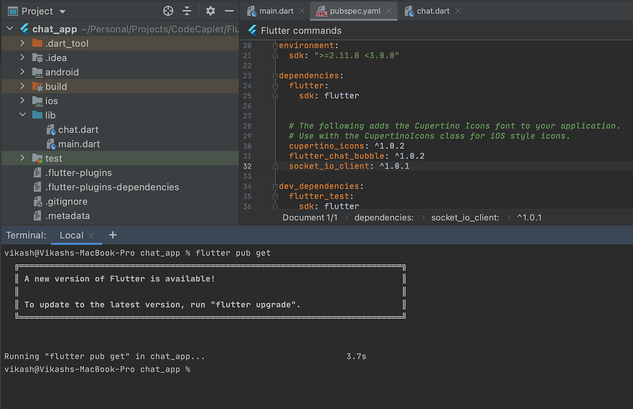 Flutter: A chat app in flutter using a Socket.IO service | by Vikash ...