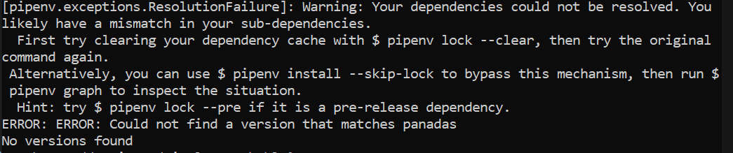 Common Pipenv Errors and How to Solve Them: Why Won’t it Lock?! | by ...