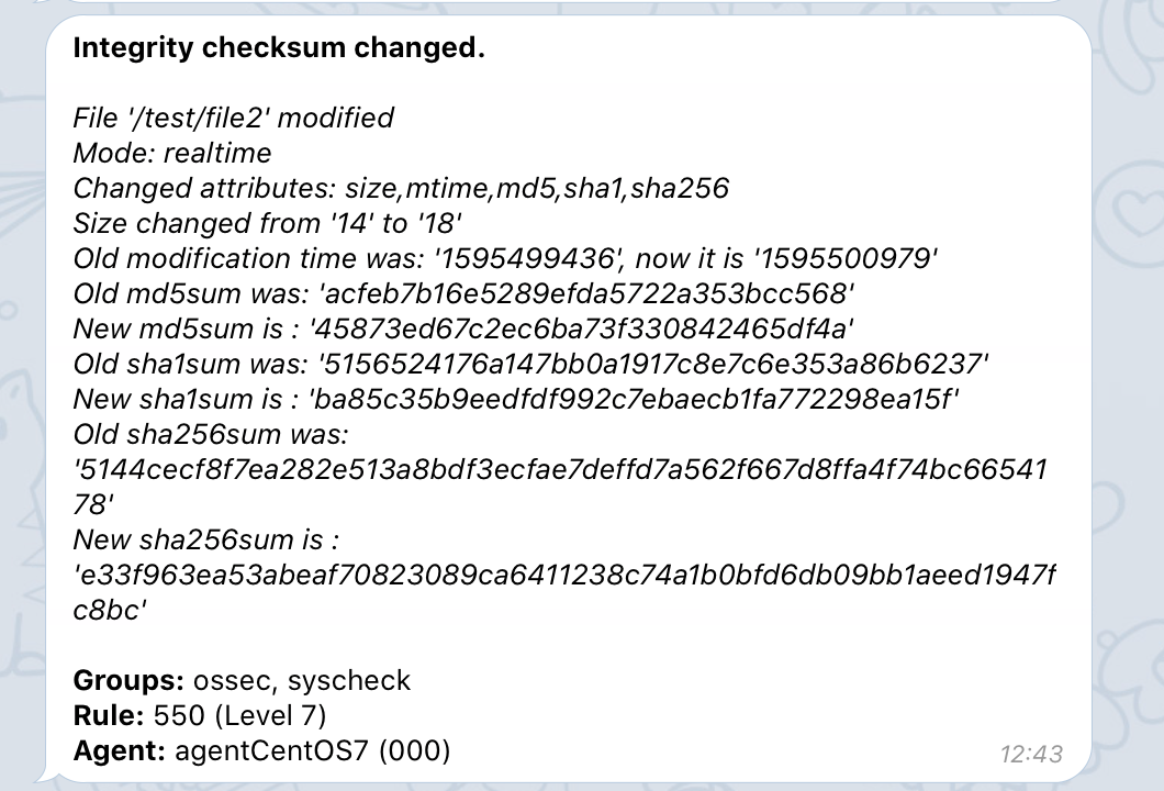 Integrating Telegram with Wazuh | Medium