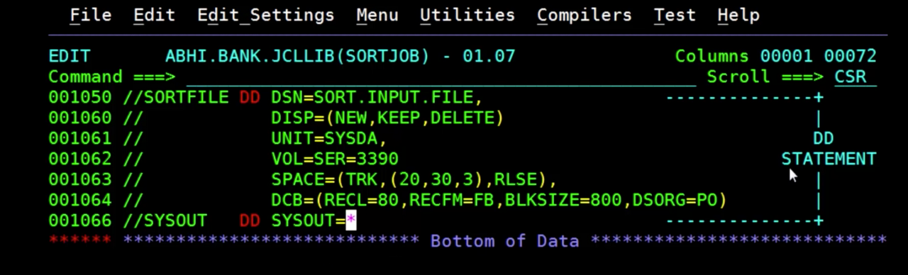 Jcl Dsname Parameter Tutorialbrain