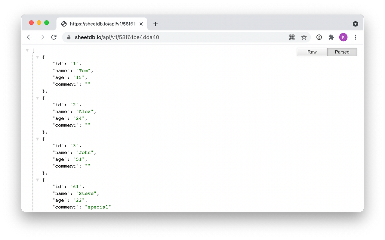 How to use Google Spreadsheet as a backend database | by Miko_Why Przestrzelski | SheetDB