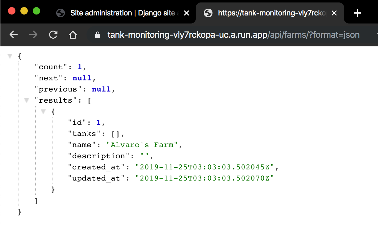 IoT Tank Monitoring Solution Part 1 — Build a Rest API using Cloud Run and Django Rest Framework ...