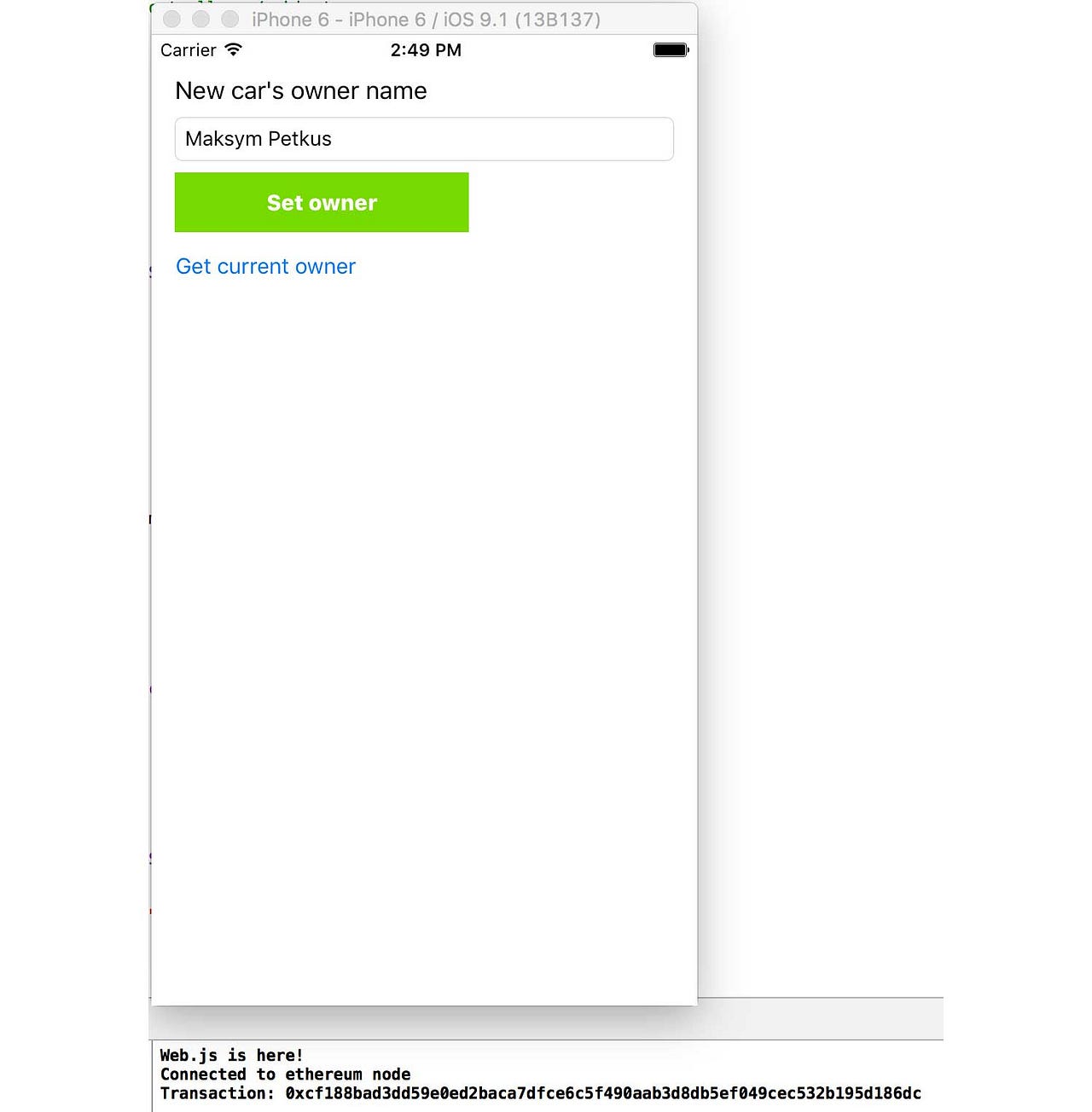 How to run Web3.js in Swift 2 / iOS to work with Ethereum | by Maksym ...