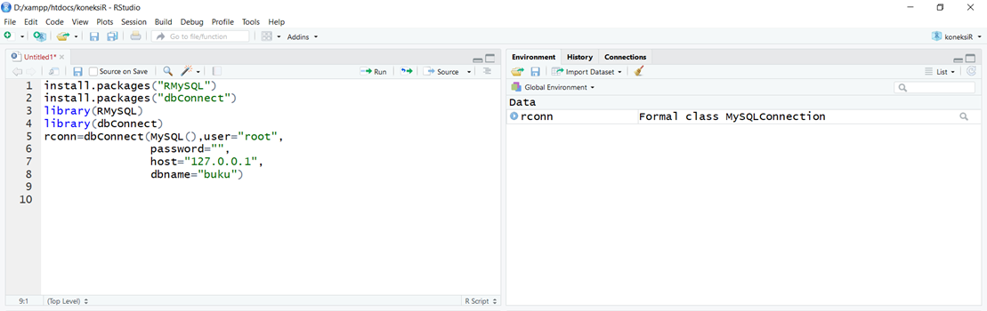 Contoh RMySQL. Koneksi Database MySQL dengan R | by RB Fajriya Hakim | Medium