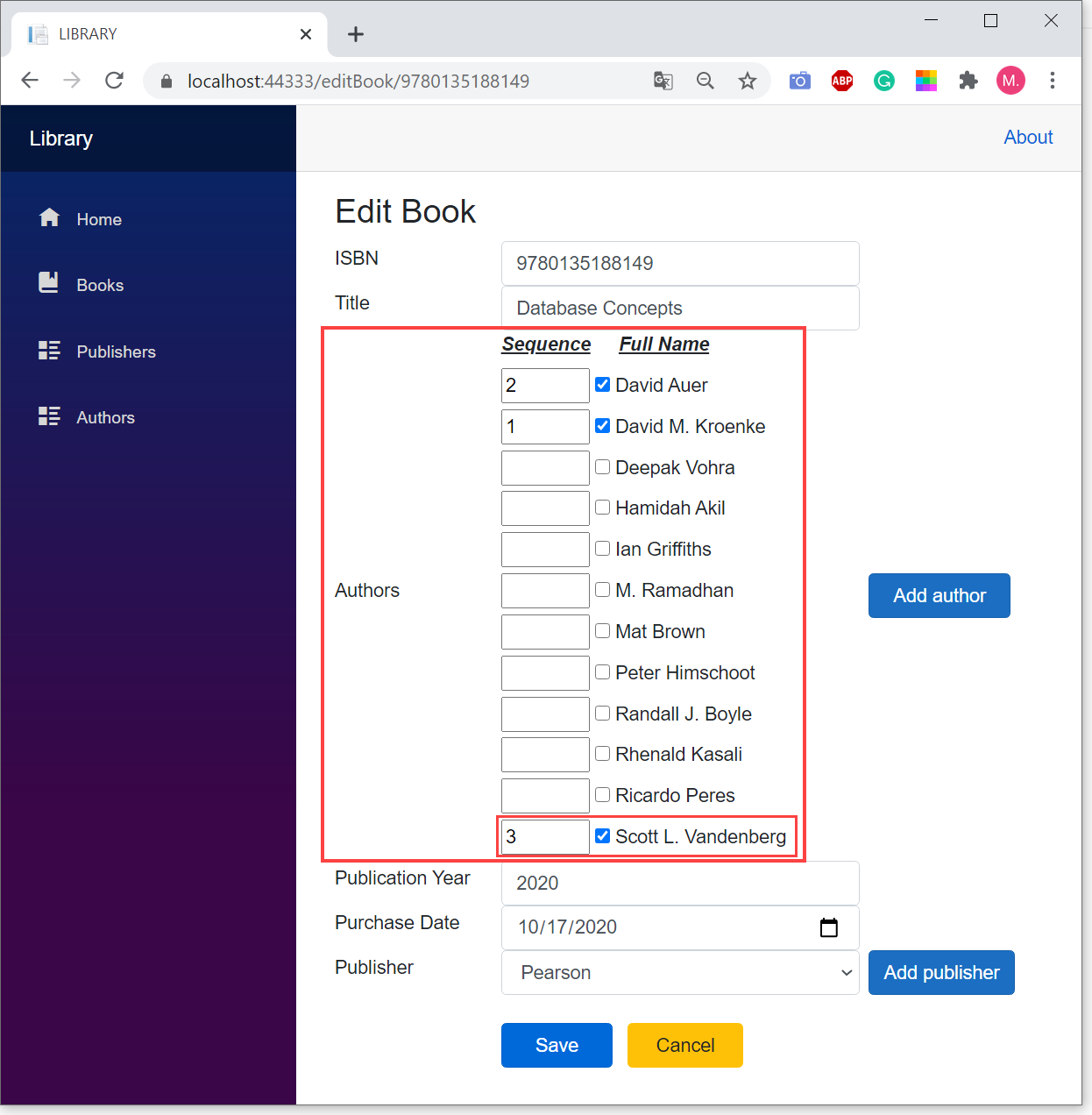 Blazor Server: checkbox list CRUD, M:N relationship, Dapper | Informatics