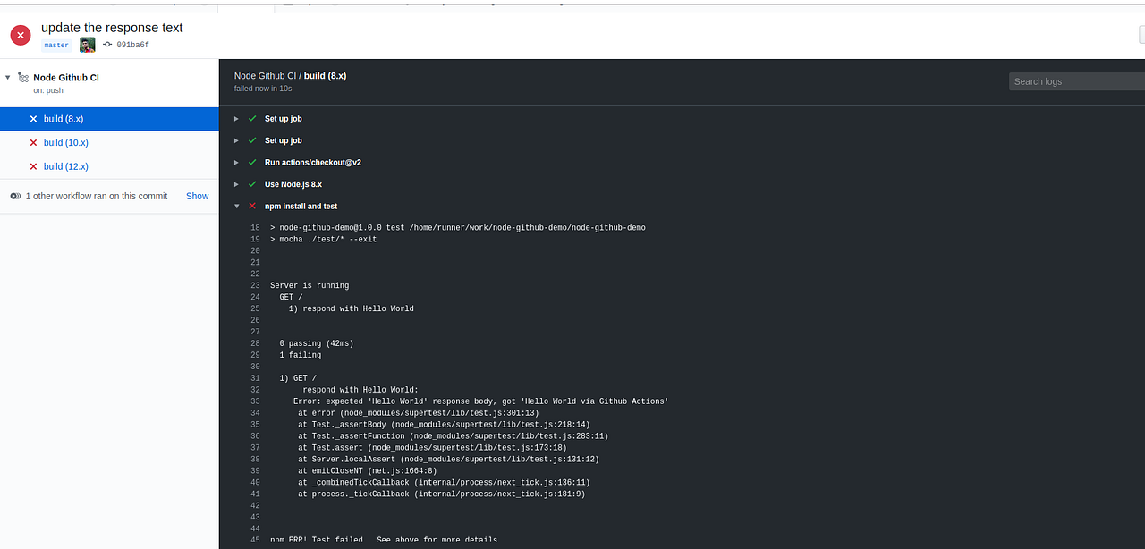 How to set up a CI/CD Pipeline for a node.js app with Github Actions | by Chathula Sampath ...