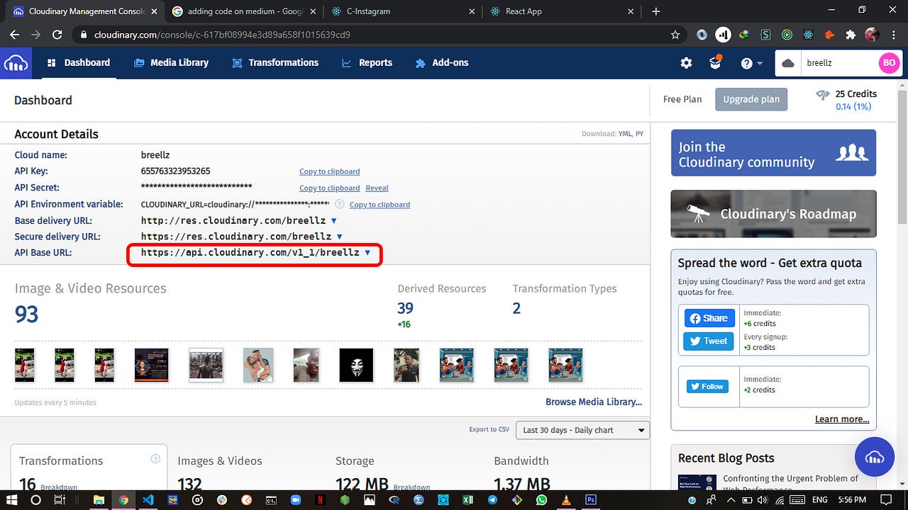 How to Upload Images to Cloudinary With a React App | by Breellz | Geek Culture | Medium