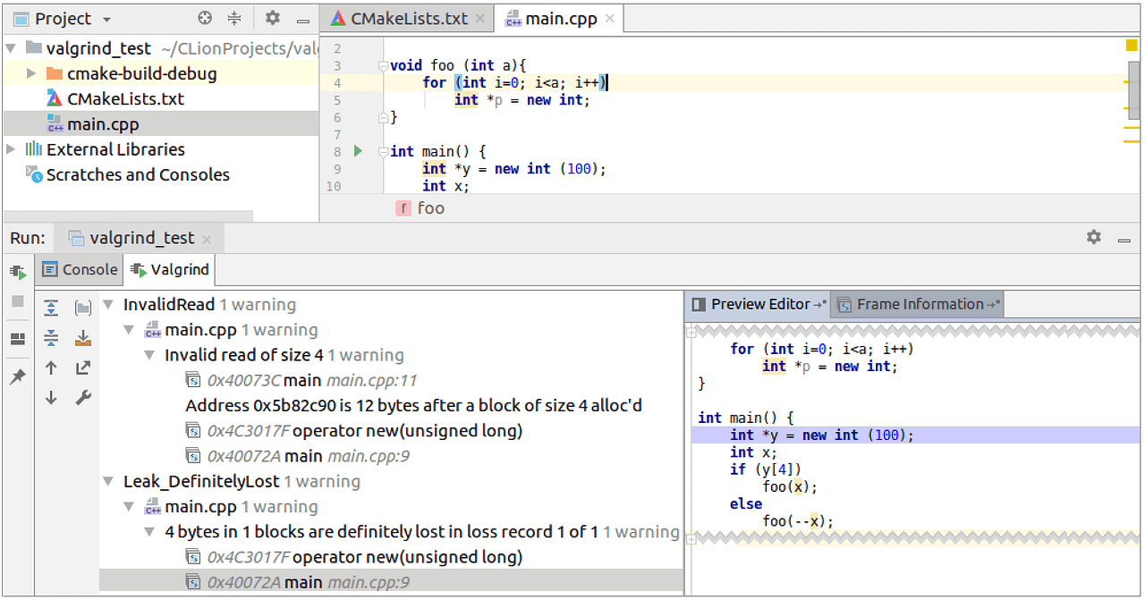 Using valgrind on Windows in CLion (with WSL) | by Paul Souteyrat ...