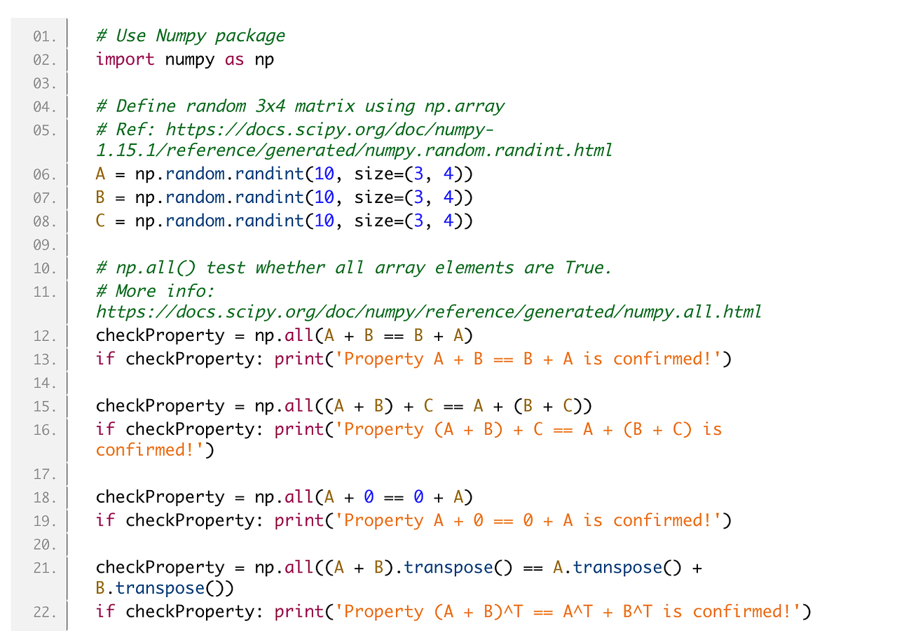 Matrix Operations In Practice Using Python | by amirsina torfi ...