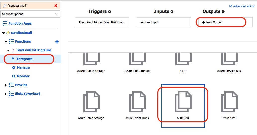 Tutorial to setup Azure EventGrid Topic to call Azure Function, that triggers a Sendgrid email ...
