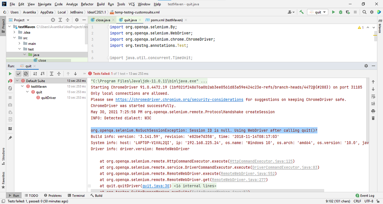 Close() vs Quit() method in Selenium WebDriver | by Avantika Sharma ...