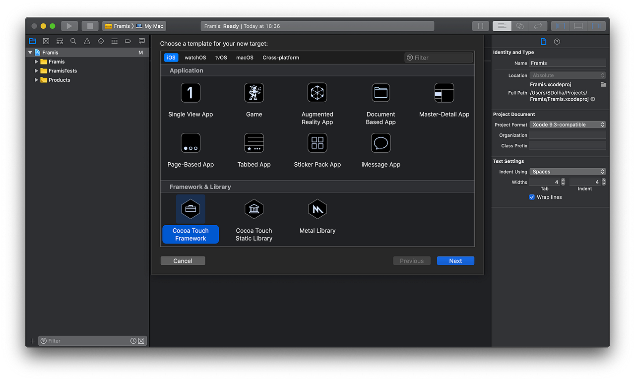 Setting up an Xcode project to develop Cocoa and Cocoa Touch frameworks* sharing common code ...