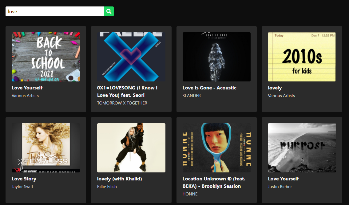 Project Menggunakan Spotify Api Di React Js By Muhammad Bagus Syahputra Tambunan Jul 2021