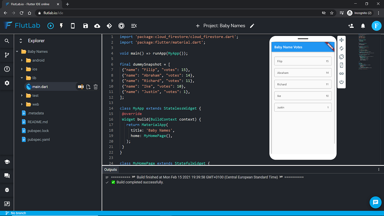 “30 Days Of Flutter” with FlutLab: Code Party 8 | by Myroslava Drobnych ...