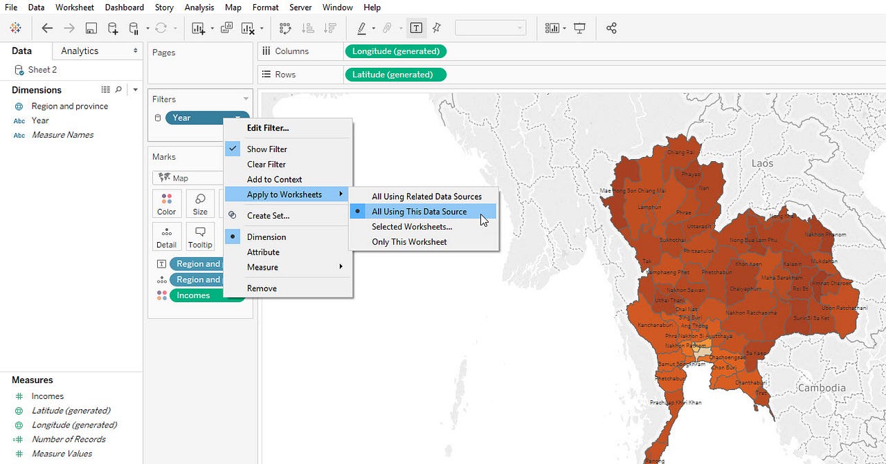 Map Visualization (Thailand) ด้วย Tableau | by Pichitchai Pimkote | Medium