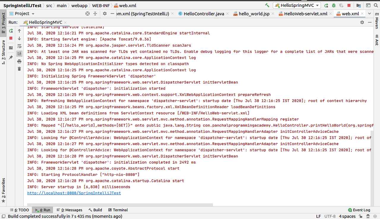 Create a Spring MVC project with maven and IntelliJ IDEA Community ...
