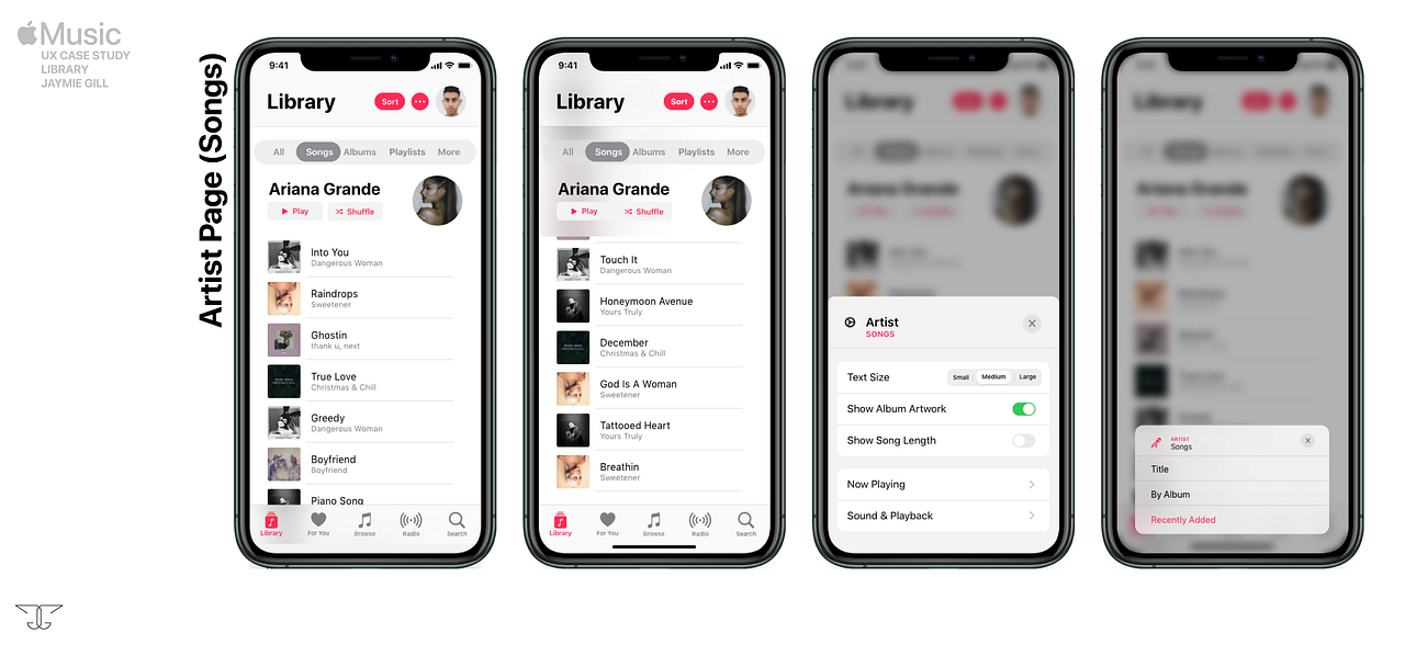 Redesigning the Apple Music app— UI/UX Case Study | by Jaymie Gill ...