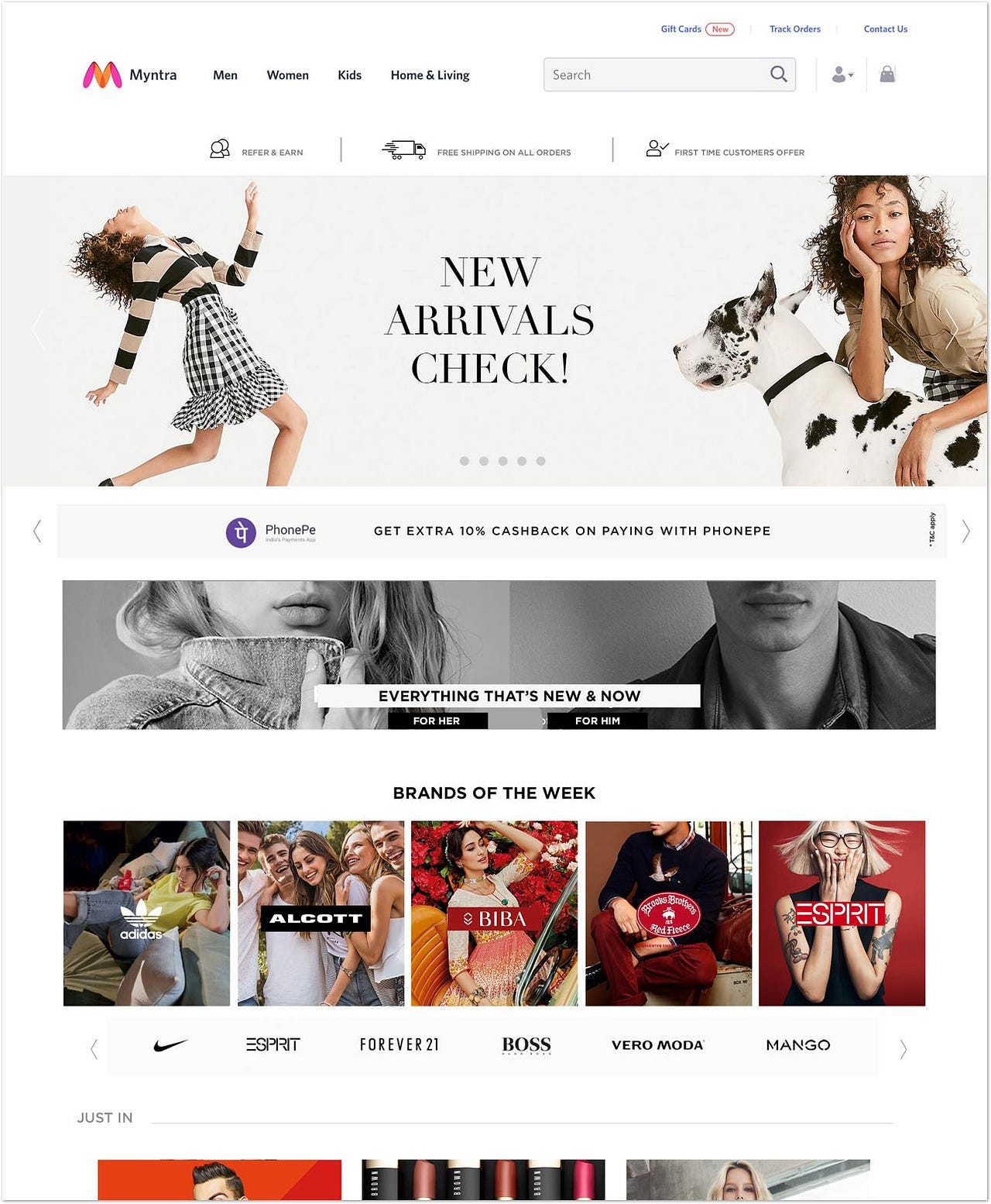 Myntra storefront over the years. The evolution of Myntra.com over the ...