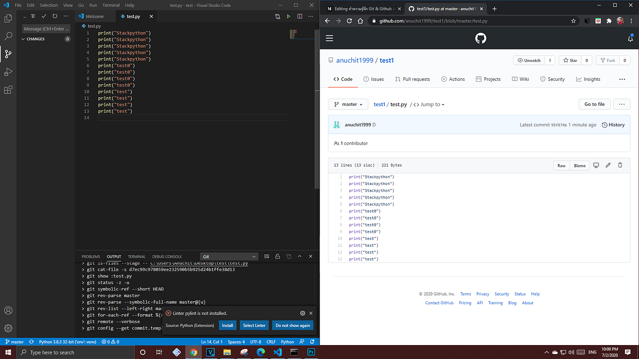 ทำความรู้จัก Git And Github พร้อมการใช้งานร่วมกับ Vs Code เบื้องต้น By Stackpython Medium