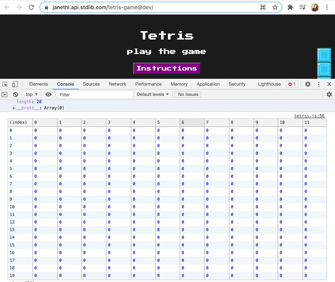 Build a Tetris game with HTML Canvas, CSS, and JavaScript on Autocode | by Janeth Ledezma ...