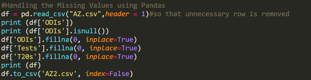 Web Scrapping Cricket ODI data from HowStat and Preprocessing the data ...