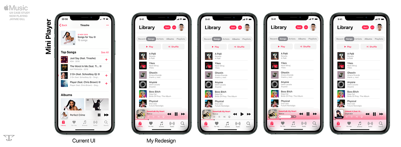 Redesigning the Apple Music app— UI/UX Case Study | by Jaymie Gill ...