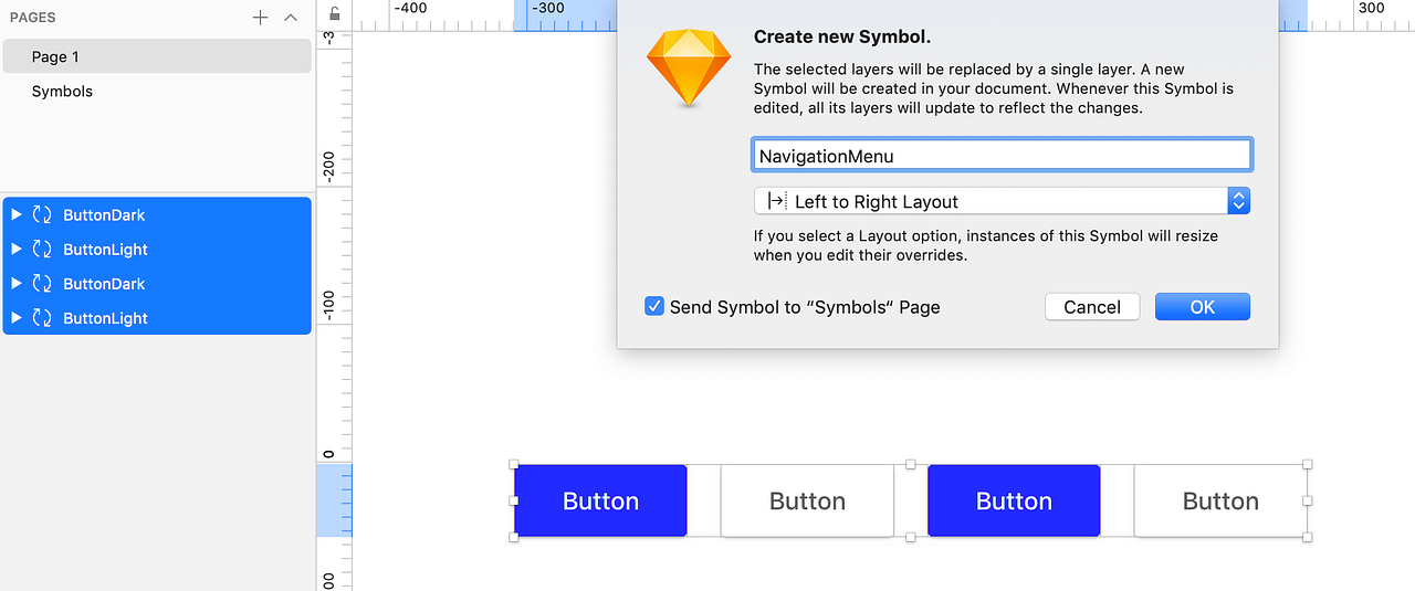 Smart Layout in Sketch 58 — Navigation & Dropdown Menu Tutorial | by ...