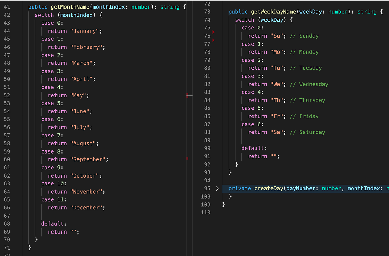 Simple calendar in angular. Making own calendar is easy | by Yurii ...