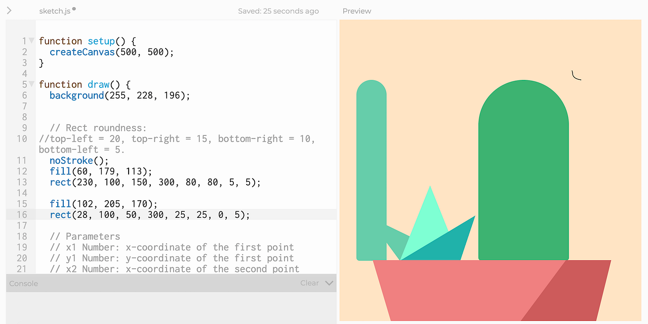 Week 1: Thoughts & P5.js Drawing Assignment | by Themis Garcia | Computational Media | Medium