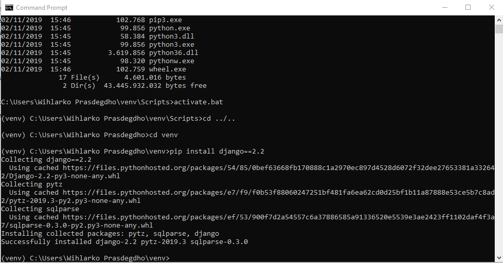 How To Install Django 2.2 on Windows 10 | by Wihlarko Prasdegdho | Medium