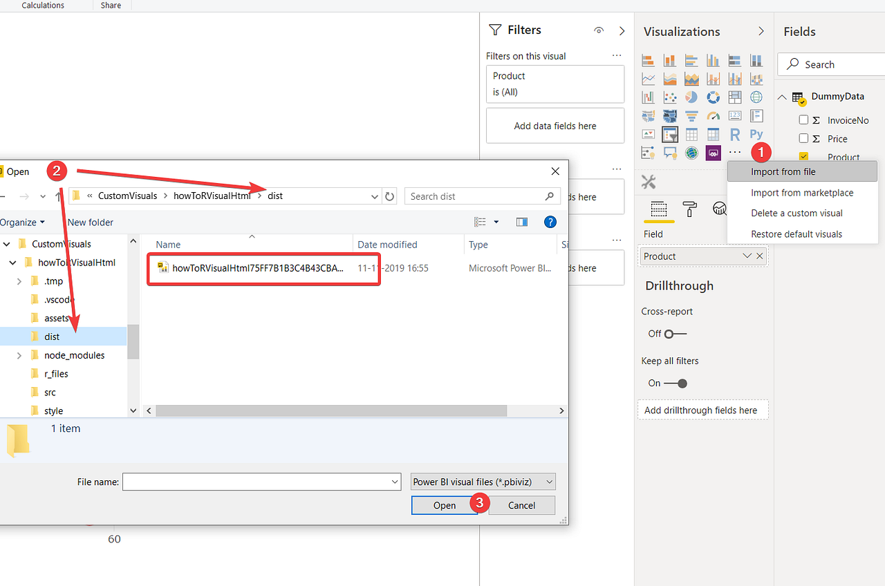 How to create R custom visual (html) in PowerBI | by Konstantinos Ioannou | Medium