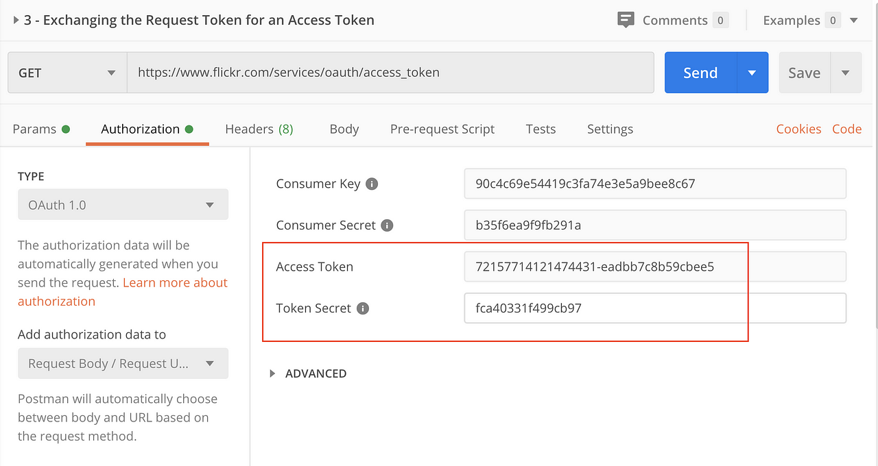 Oauth 1 0 Authorization Flow Using Flickr Api And Postman