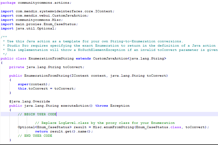 Customizing Java actions in Mendix | Mendix Community