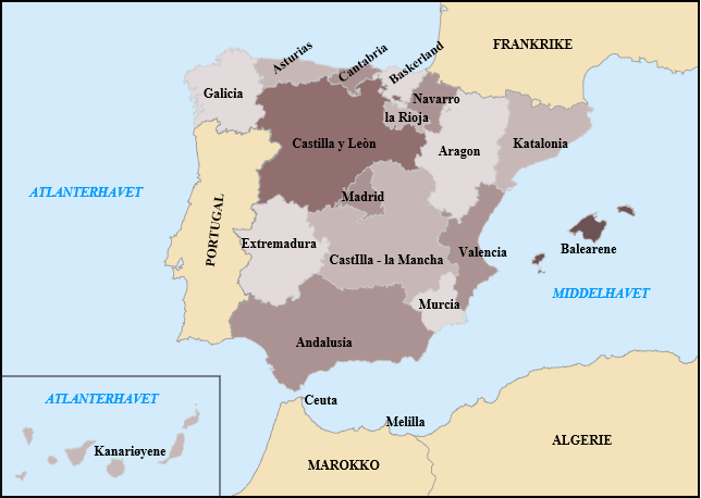 Map Of Spain And North Africa