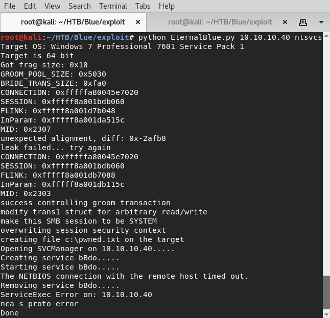 HTB Blue — Walkthrough. Host: 10.10.10.40 “Blue” OS: Windows | by ...