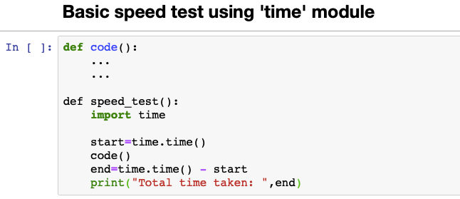Quick on profiling Python code. I am sure you know what is profiling ...