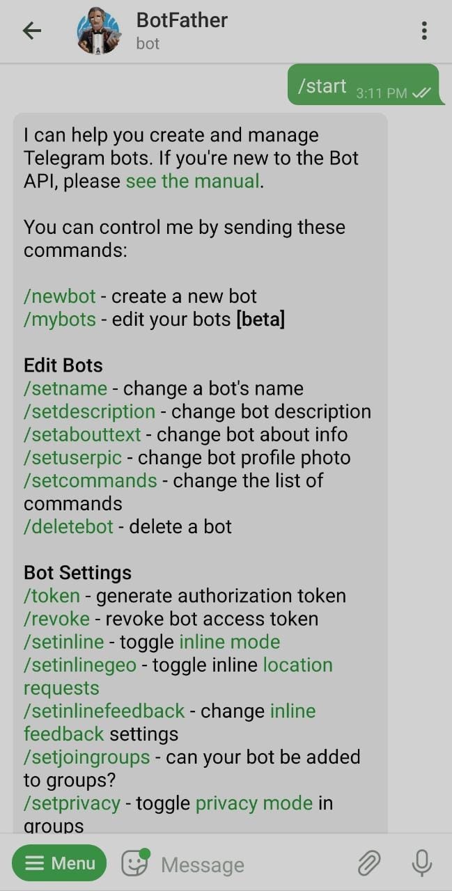 How To Create And Use ChatBot In Telegram | by Sabbella Geetha Niharika ...