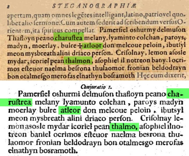 Conjuration ciphers in Trithemius’s “Steganographia” | by Marco Ponzi ...