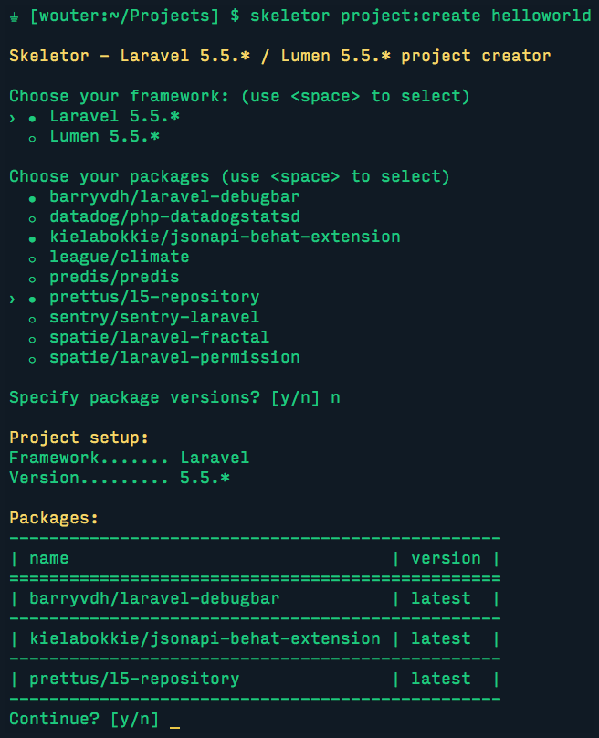 Skeletor: the Laravel skeleton generator | by Wouter P. | Pixel Fusion | Medium