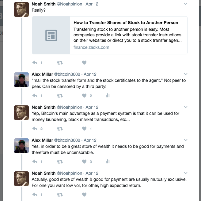 A Bitcoin Debate with Noah Smith On Twitter | by Alex Millar | Medium