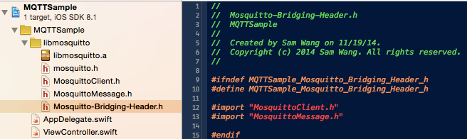 Merge Objective-C static library into Swift (using mosquitto) | by Sam Wang | Swift Programming ...