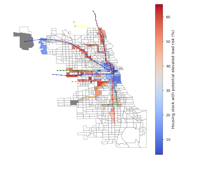 Visualizing public health indicators along Chicago’s CTA metro system ...