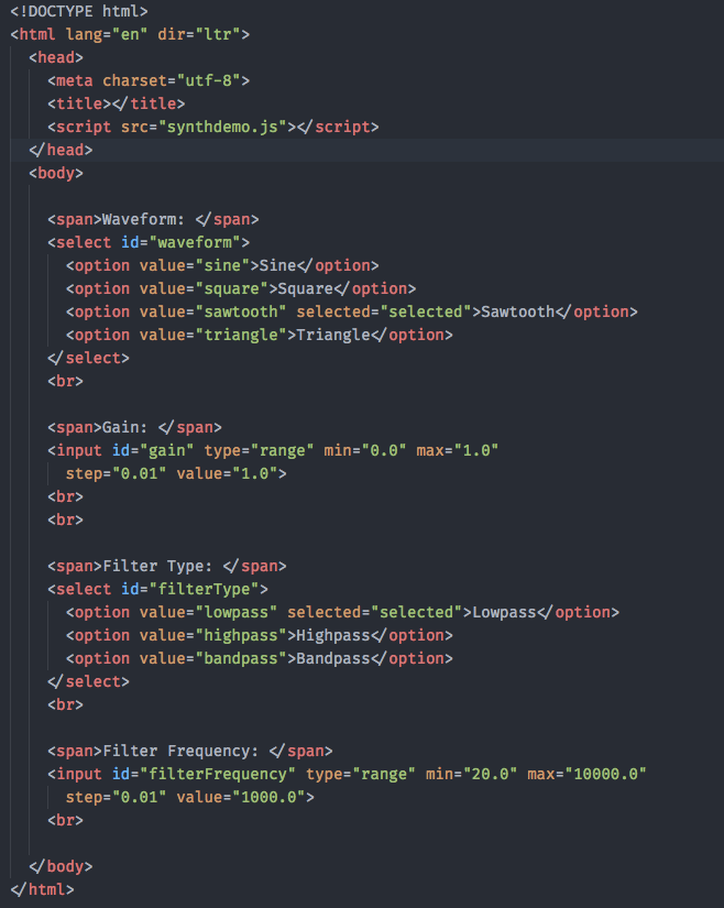 Creating a basic computer keyboard controlled synthesizer with the Web ...
