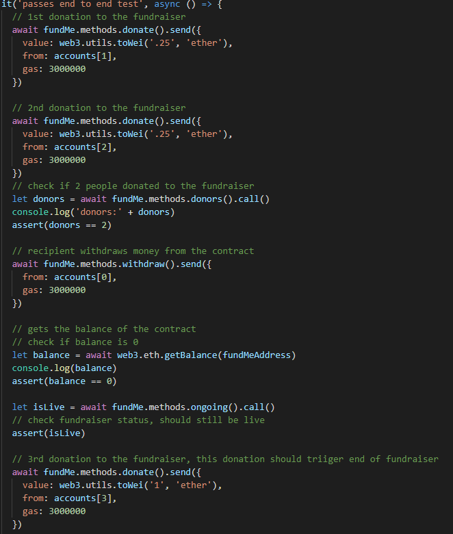 My attempt to build a GoFundMe version on the Ethereum Blockchain part ...