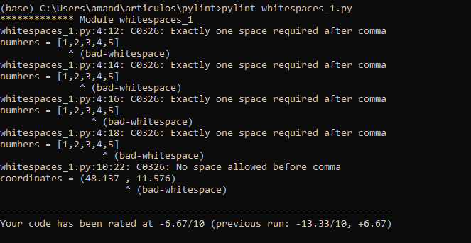 Check the quality of your code with Pylint | by Amanda Iglesias Moreno ...